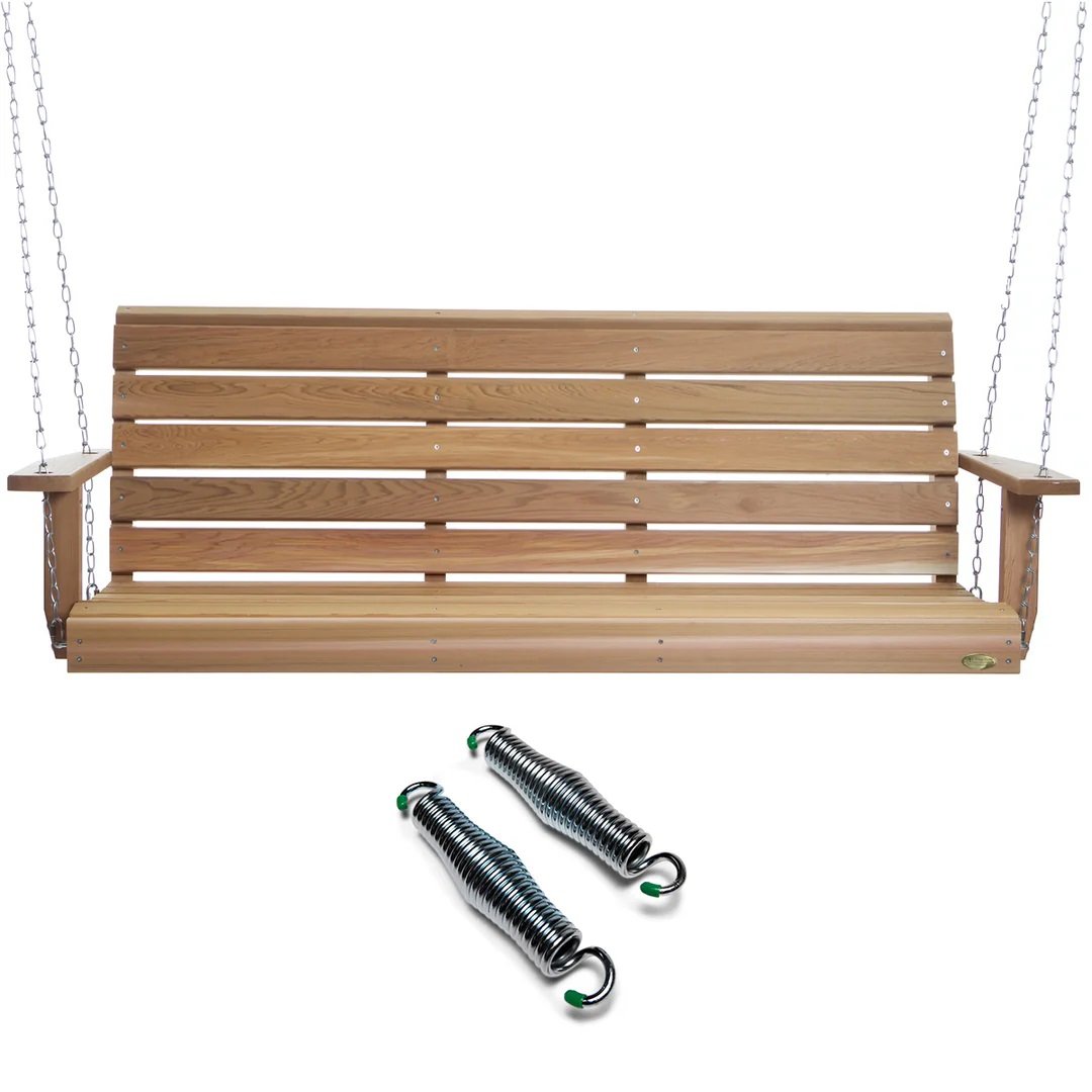 5-Ft Porch Swing With Comfort Swing Springs